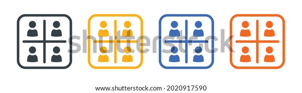 People Segmentation Icon Vector Illustration Stock Vector (Royalty Free ...