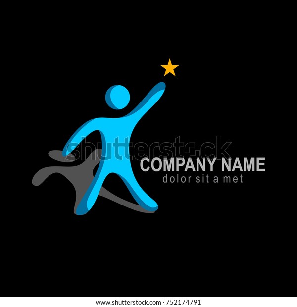 People Sign Star Leader Vector Logo Stock Vector (Royalty Free) 752174791