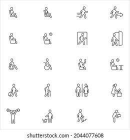 People Sign Vector Icons Set Symbol Stock Vector (Royalty Free ...
