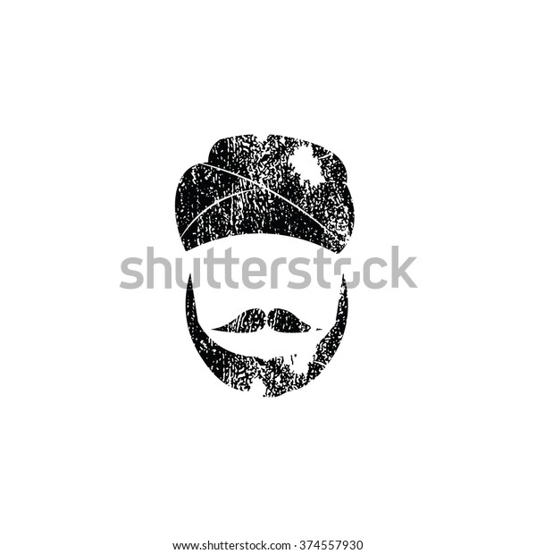 People Sikh Man Graphic Icon Stamp Stock Vector (Royalty Free ...