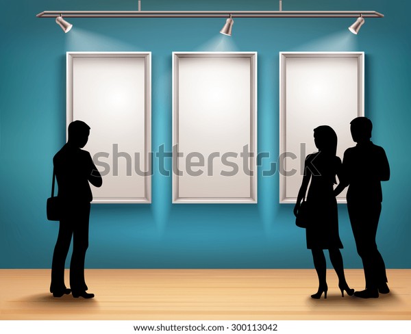 People Silhouettes Front Picture Frames Art Stock Vector (Royalty Free ...