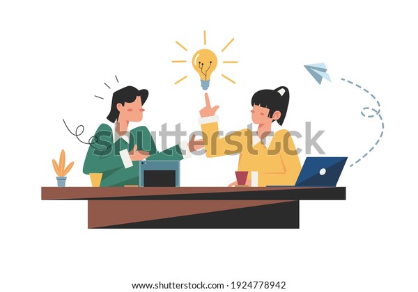 People Sit Together Find Idea Stock Vector (Royalty Free) 1924778942 ...