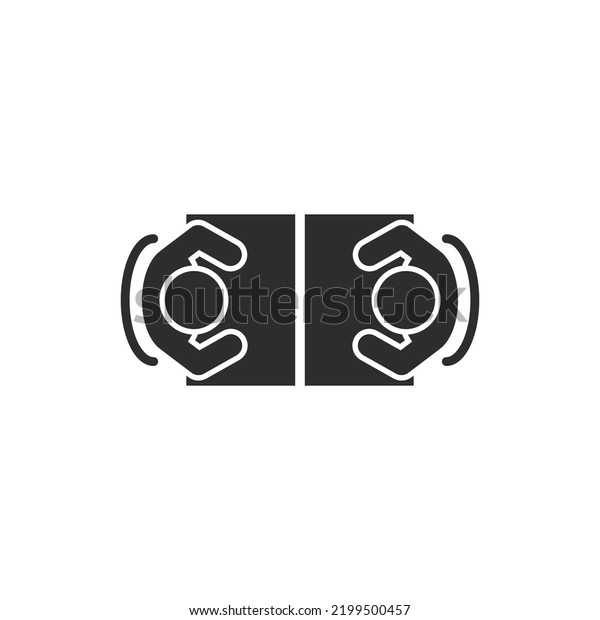 People Sitting Table Icon Top View Stock Vector (Royalty Free ...