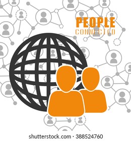 People Social Network Design Stock Vector (Royalty Free) 388524760