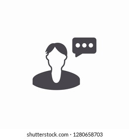 People Speak Icon People Message Icon Stock Vector (Royalty Free ...