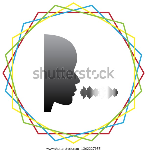 People Speaking Singing Sign Vector Black Stock Vector (Royalty Free ...