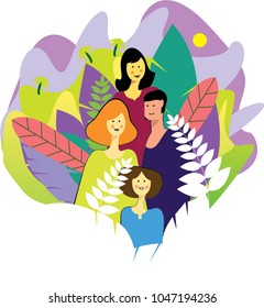 People Spring Time Stock Vector (Royalty Free) 1047194236 | Shutterstock