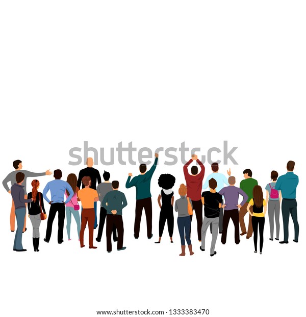 People Stand Back Group People Standing Stock Vector (Royalty Free ...