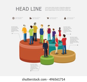 People Standing On Bar Chart Career Stock Vector (Royalty Free ...