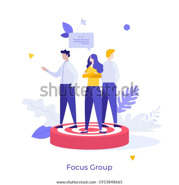 People Standing On Target Concept Focus: เวกเตอร์สต็อก (ปลอดค่า ...
