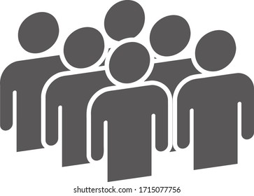 People Standing Two Rows Stock Vector (Royalty Free) 1715077756 ...