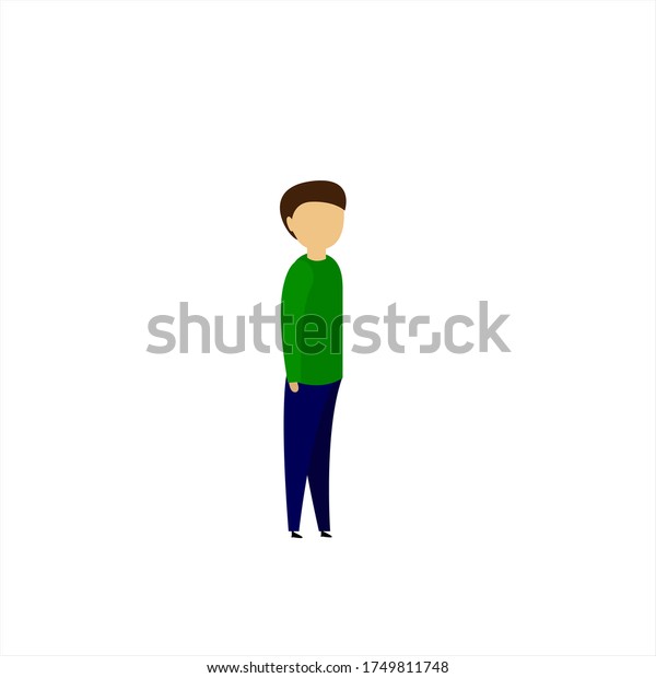 People Standing Vector Illustration Flat Design Stock Vector (Royalty ...