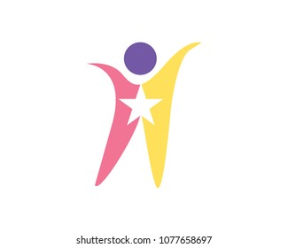 People Star Icon Vector Logo Template Stock Vector (Royalty Free ...