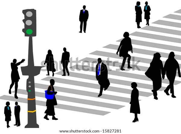 People Street Stock Vector (Royalty Free) 15827281 | Shutterstock