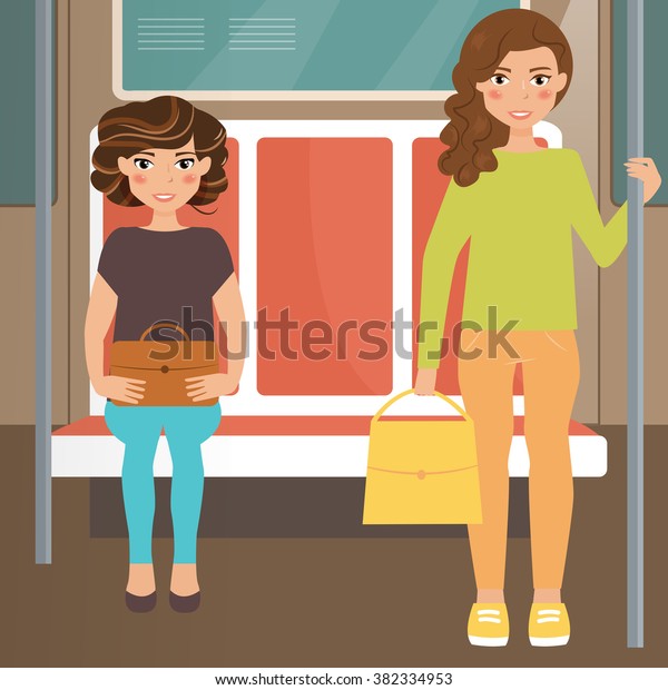 People Subway Vector Isolated Illustration Cartoon Stock Vector ...