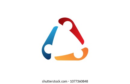 People Support Logo Stock Vector (Royalty Free) 1077360848