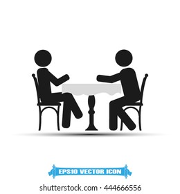 People Table Icon Vector Illustration Eps10 Stock Vector (Royalty Free ...
