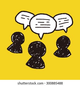 People Talk Doodle Stock Vector (Royalty Free) 300885488 | Shutterstock