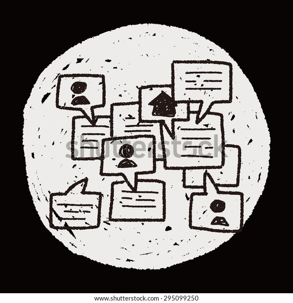 People Talk Doodle Stock Vector (Royalty Free) 295099250 | Shutterstock