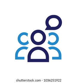 People Talk Explain Icon Logo Design Stock Vector (Royalty Free ...
