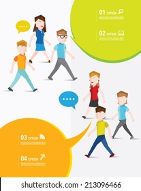 People Talk Gather Together Vector Design Stock Vector (Royalty Free ...