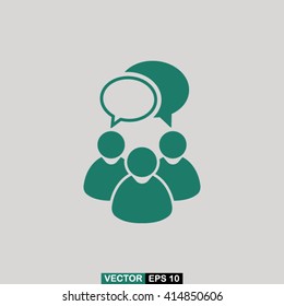 People Talking Icon Stock Vector (Royalty Free) 414850606 | Shutterstock