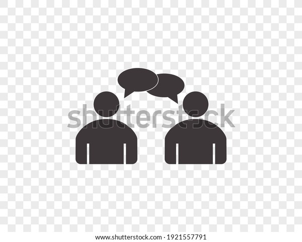 People Talking Icon On Transparent Background Stock Vector (Royalty ...