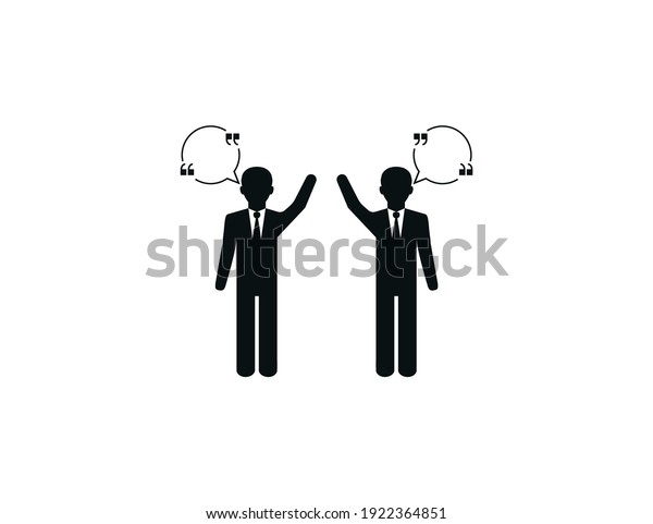 People Talking Icon On White Background Stock Vector (Royalty Free ...