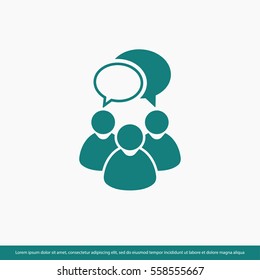 People Talking Icon One Set Web Stock Vector (Royalty Free) 1627989139
