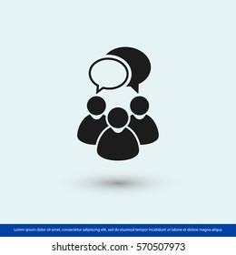 People Talking Icon One Set Web Stock Vector (Royalty Free) 587819792
