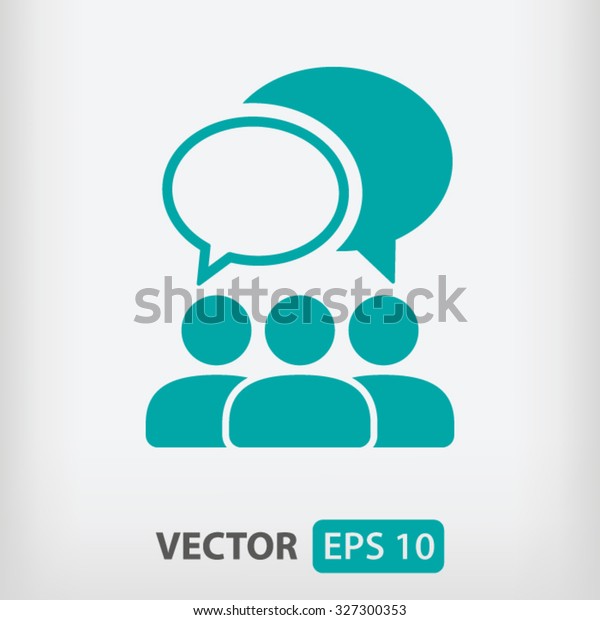 People Talking Icon One Set Web Stock Vector (Royalty Free) 327300353 ...