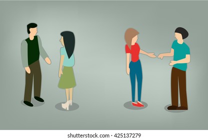 People Talking Isolated Stock Vector (Royalty Free) 425137279 ...