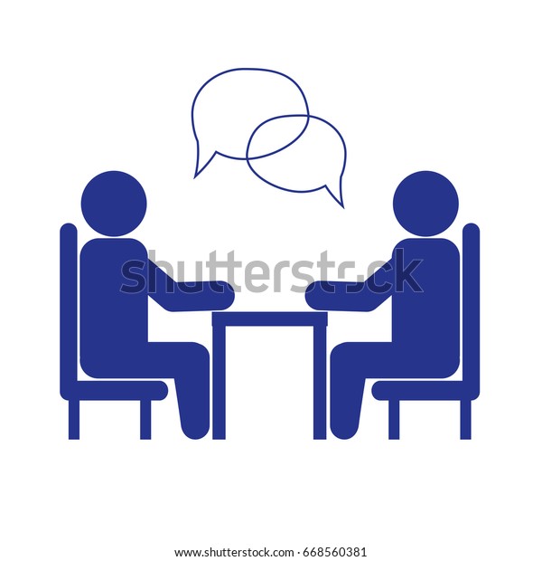 People Talking Isolated On White Background Stock Vector (Royalty Free ...