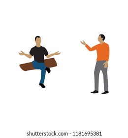 People Talking Logo Icon Design Template Stock Vector (Royalty Free ...
