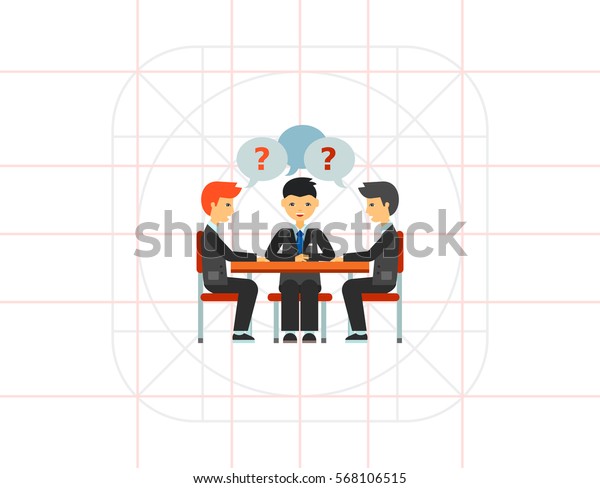 People Talking Round Table Icon Stock Vector (Royalty Free) 568106515 ...