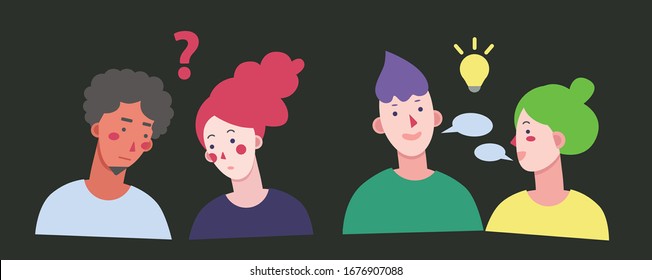 People Talking Vector Dialog Illustration Stock Vector (Royalty Free ...