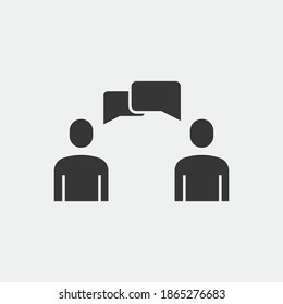 People Talking Vector Icon Speech Greeting Stock Vector (Royalty Free ...