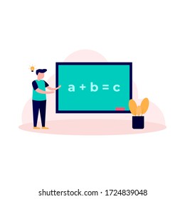People Teaching Math Formulas On Board: เวกเตอร์สต็อก (ปลอดค่าลิขสิทธิ์ ...