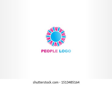 People Team Logo Design Template Stock Vector (Royalty Free) 1513485164 ...