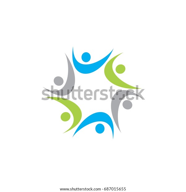 People Teamwork Logo Stock Vector (Royalty Free) 687015655 | Shutterstock