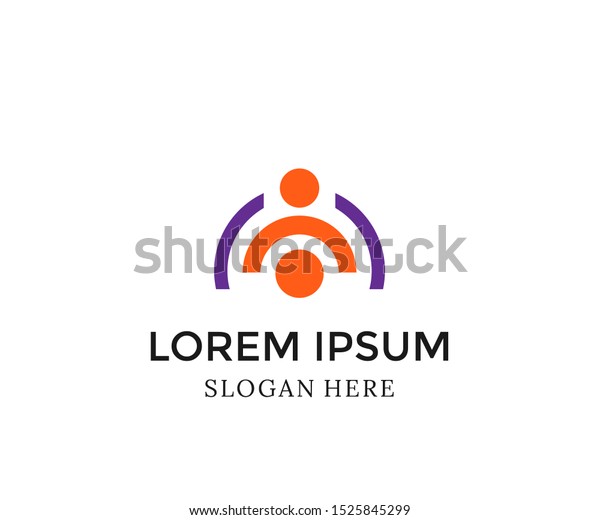 People Tech Logo Design Modern Template Stock Vector (Royalty Free ...