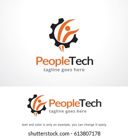 People Tech Logo Template Design Vector Stock Vector (Royalty Free ...