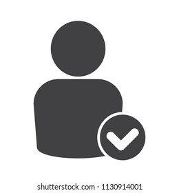 People Tick Icon User Tick Icon Stock Vector (Royalty Free) 1130914001 ...