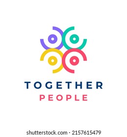 People Together Human Unity Logo Icon Stock Vector (Royalty Free ...
