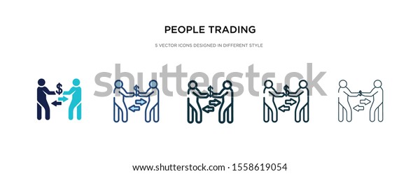 People Trading Icon Different Style Vector Stock Vector (Royalty Free ...