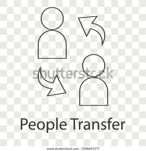 People Transfer Icon Concept On Transparency Stock Vector (Royalty Free ...