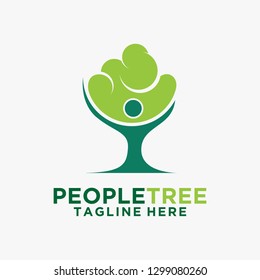 People Tree Logo Design Stock Vector (Royalty Free) 1299080260
