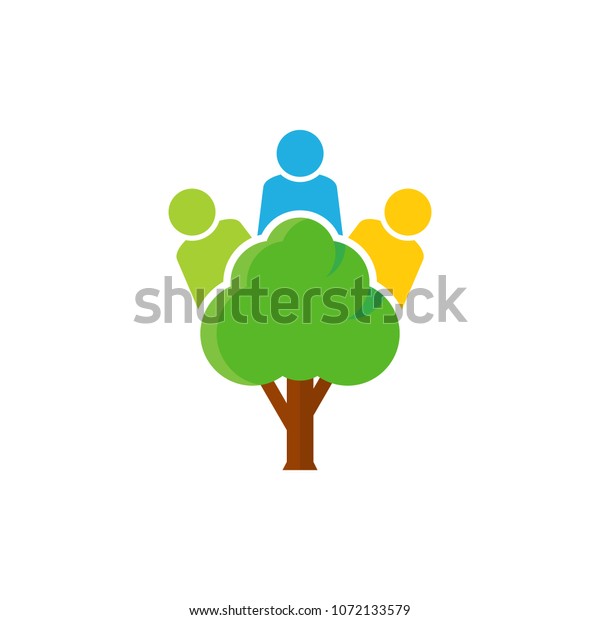 People Tree Logo Icon Design Stock Vector (Royalty Free) 1072133579 ...