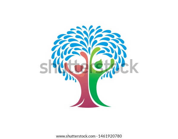 People Tree Logo Symbol Icon Template Stock Vector (Royalty Free ...