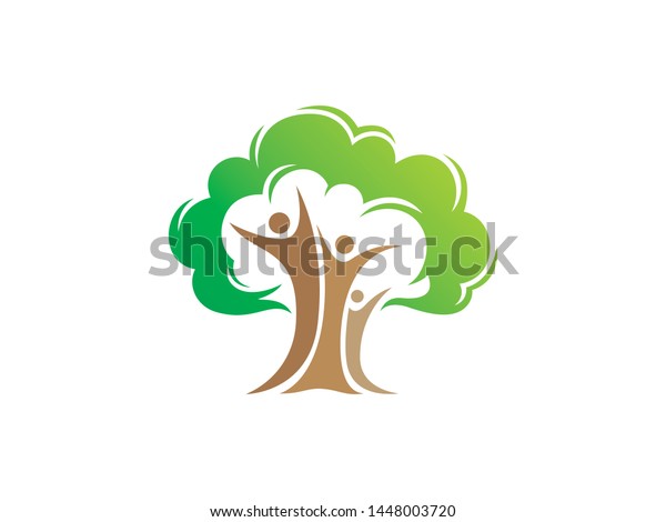 People Tree Logo Template Design Vector Stock Vector (Royalty Free ...